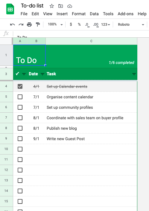 How To Create Beautiful To do List With Google Sheets 2023 